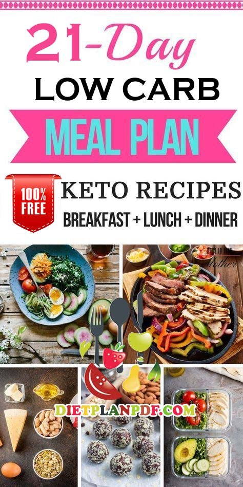 Free 21 Day 3 Week Low Carb Diet Weight Loss Meal Plan PDF Diet 